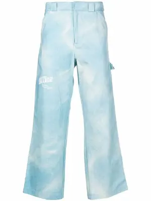 MSFTS Acid-wash Flared Trousers