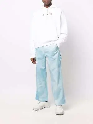 MSFTS Acid-wash Flared Trousers