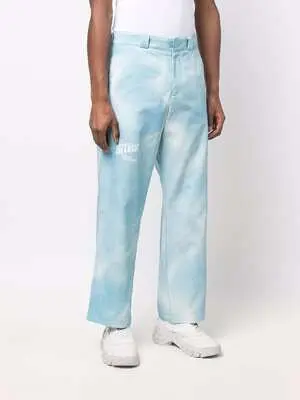 MSFTS Acid-wash Flared Trousers