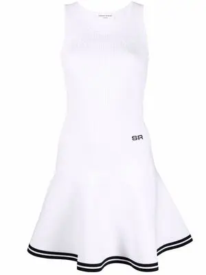 Sonia Rykiel Paris Pointelle Knit Mini Dress - White