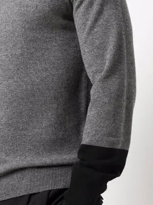 Comme Des Garçons Two-tone Wool Jumper - Grey