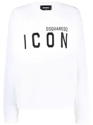 Dsquared2 Logo-print Long-sleeved Sweatshirt - White