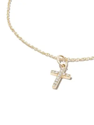 SYDNEY EVAN 14kt Diamond Cross Necklace - Gold