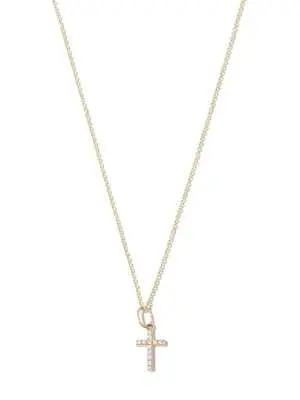 SYDNEY EVAN Sydney Evan 14kt Yellow Gold Diamond Cross Necklace Yellow Gold