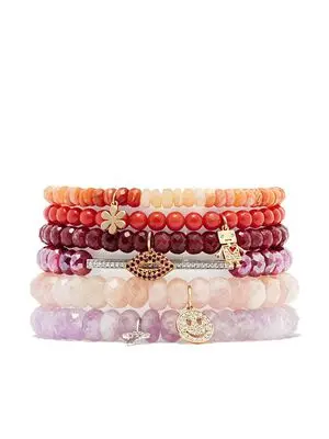 SYDNEY EVAN 14kt Yellow Daisy Opal Bracelet - Gold