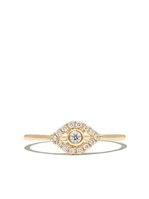 SYDNEY EVAN 14kt Yellow Diamond Evil Eye Ring