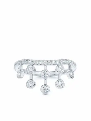 De Beers Platinum Dewdrop Diamond Crown Ring
