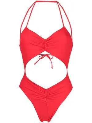 SIAN SWIMWEAR Carlotta Cut-out Swimsuit - Red