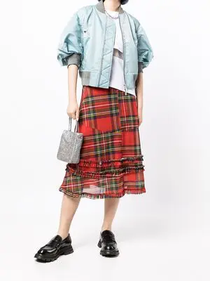 Sacai Zip-up Short-sleeve Bomber Jacket