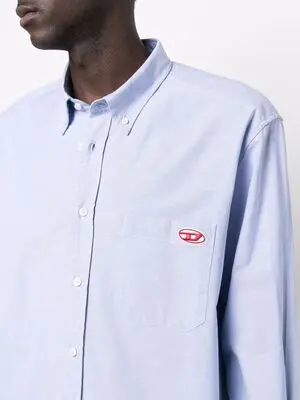 DIESEL® Logo-patch Button-down Shirt