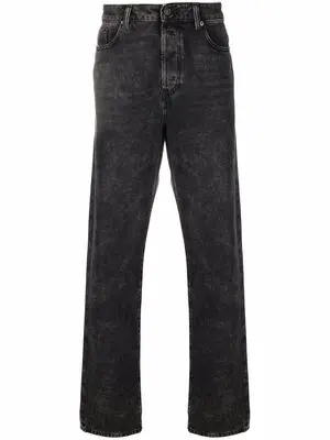 DIESEL® 1995 Straight Leg Acid Wash Jeans - Black