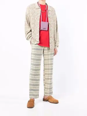 BODE Checked Straight-leg Trousers