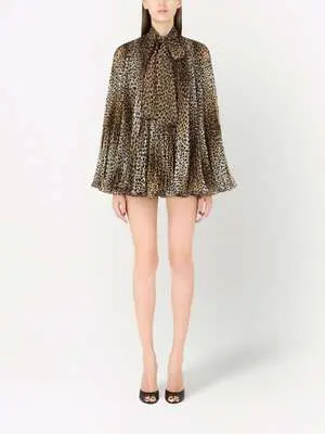 Dolce & Gabbana Leopard Print Mini Dress