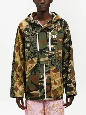 Palm Angels Printed Parka Coat
