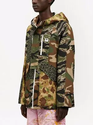 Palm Angels Printed Parka Coat