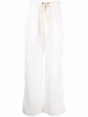 Stella McCartney Flap Pockets Straight-leg Trousers - White