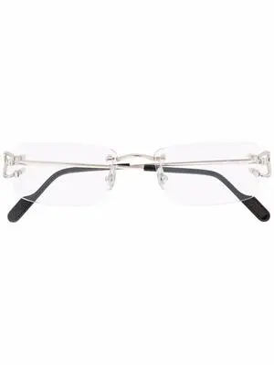 Cartier Square-frame Rimless Glasses - Silver