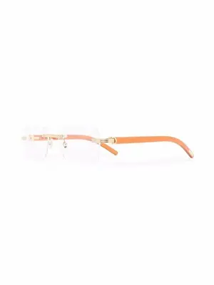 Cartier Square-frame Glasses - Orange