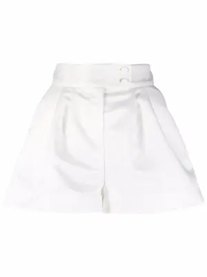 STYLAND Pleated Tailored Shorts - White
