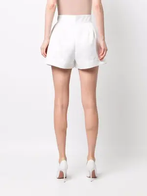 STYLAND Pleated Tailored Shorts - White