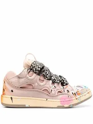 LANVIN Paint-splatter Low-top Sneakers - Pink