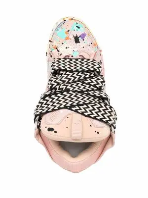 LANVIN Paint-splatter Low-top Sneakers - Pink