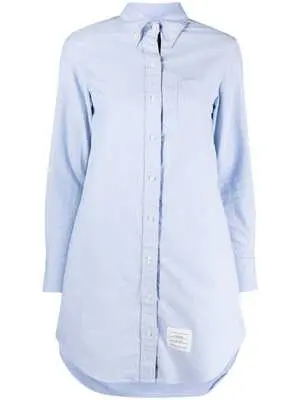 Thom Browne Rwb Trim Shirt Dress - Blue