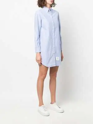 Thom Browne Rwb Trim Shirt Dress - Blue