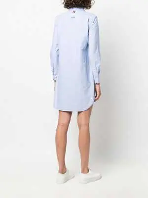 Thom Browne Rwb Trim Shirt Dress - Blue