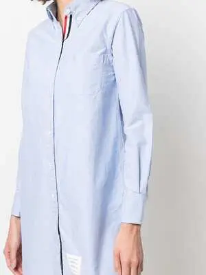 Thom Browne Rwb Trim Shirt Dress - Blue