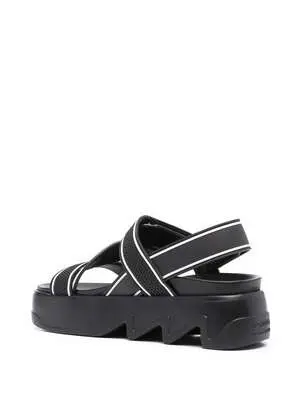 LE SILLA Cross-strap Platform Sandals - Black