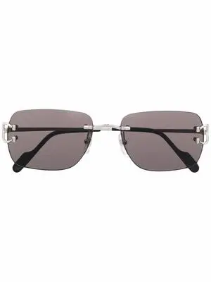 CARTIER Square-frame Sunglasses - Silver
