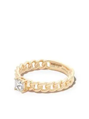 ANITA KO 18kt Yellow Diamond Chain-link Ring - Gold