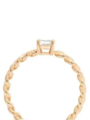 ANITA KO 18kt Yellow Diamond Chain-link Ring - Gold