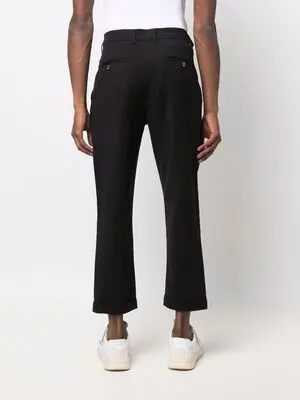 Neil Barrett Logo-patch Cropped Kick-flare Trousers