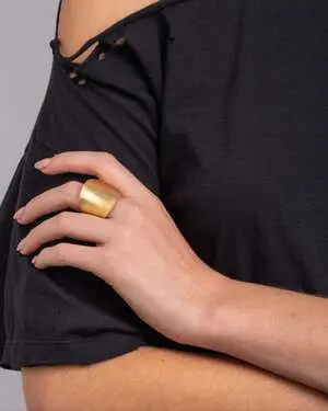 Alexis Bittar Lucite Block Ring - Gold