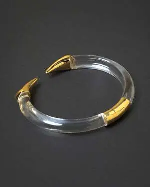 Alexis Bittar Mirrored Pyramid Lucite Bracelet - Clear