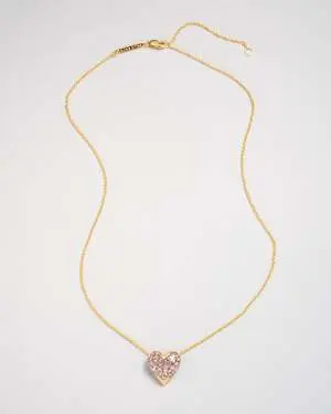 Alexis Bittar Crystal Heart Pendant Necklace