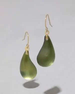 Alexis Bittar Alexis Bittar Lucite Dewdrop Dangle Earrings Forest Moss