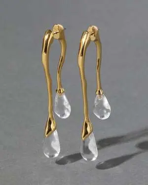 Alexis Bittar Lucite Front Back Double Drop Earring - Clear