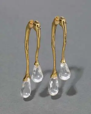 Alexis Bittar Lucite Front Back Double Drop Earring - Clear