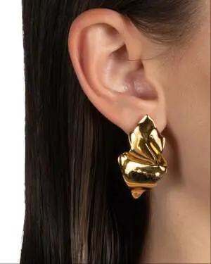 Alexis Bittar Crumpled Post Earrings - Gold