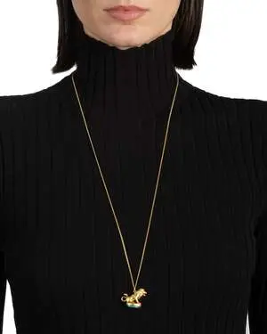 ALEXIS BITTAR Valor Lion Pendant Necklace