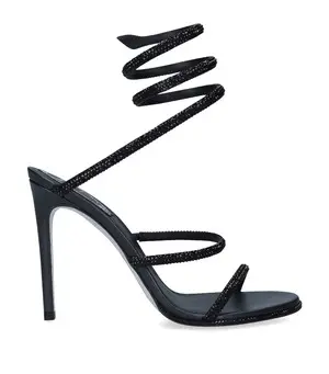 Rene Caovilla Embellished Cleo 105 Sandals - Black