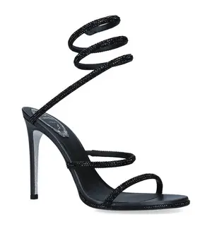 Rene Caovilla Embellished Cleo 105 Sandals - Black