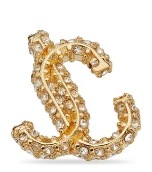 JIMMY CHOO Crystal-embellished Jc Stud Earrings
