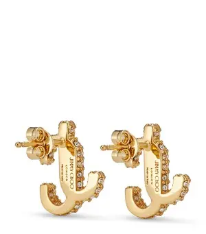JIMMY CHOO Crystal-embellished Jc Stud Earrings