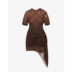 KNWLS Joan Ruched Stretch-knit Mini Dress