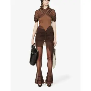 KNWLS Joan Ruched Stretch-knit Mini Dress