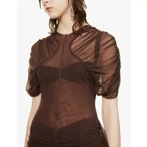 KNWLS Joan Ruched Stretch-knit Mini Dress